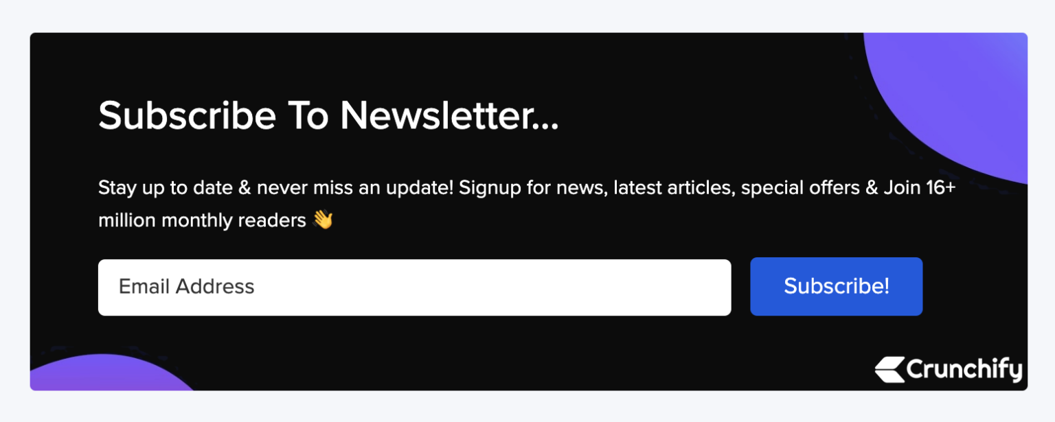 How to setup and beautify Jetpack subscription form on blog? • Crunchify