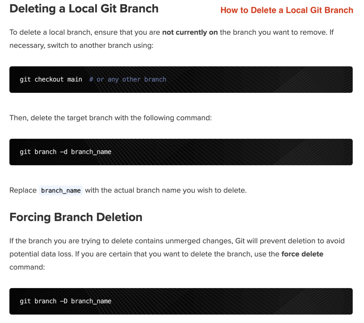 How to Delete a Local Git Branch? • Crunchify